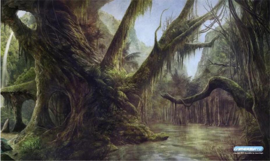 GamerMats Playmat - Swamp (Premium Black Stitched) - GamerMats Playmats ...