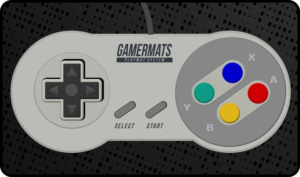 GamerMats Playmat - Controller 2 (Premium White Stitched) - GamerMats ...