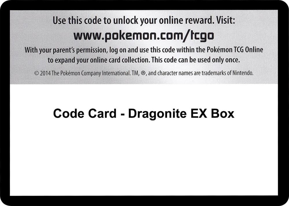 Code Card - Dragonite EX Box - XY - Evolutions - Pokemon - TCGplayer.com