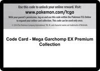 Code Card - Mega Garchomp EX Premium Collection - XY - Evolutions ...