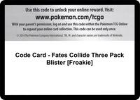 Code Card - Fates Collide Three Pack Blister [Froakie] - XY - Fates ...