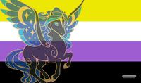GamerMats Playmat - Non-Binary Unicorn Flag (Premium White Stitched) - GamerMats Playmats - Playmats