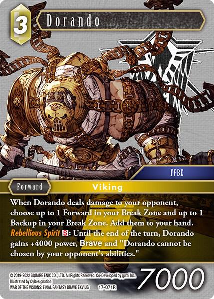 Dorando - Rebellion's Call - Final Fantasy TCG - TCGplayer.com
