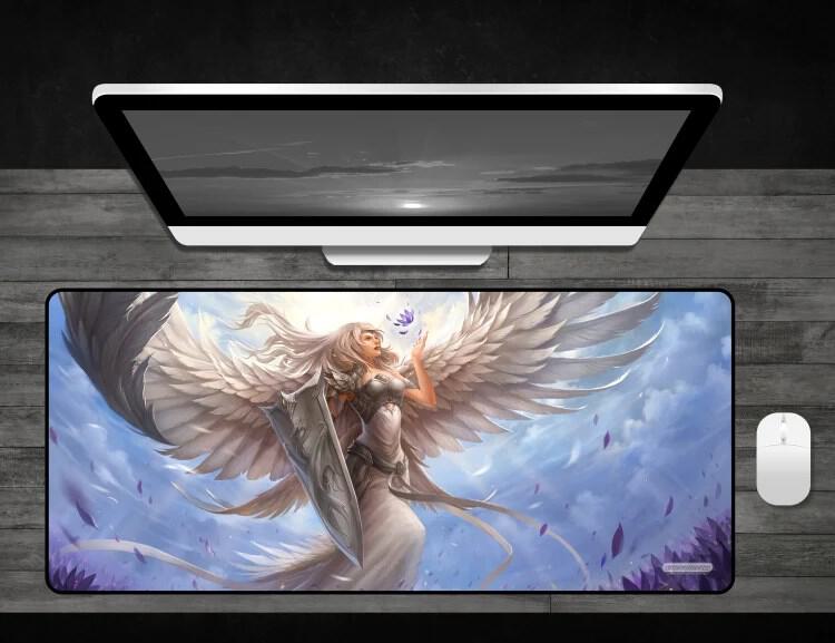 Angel in White - Deskmat - GamerMats Playmats - Playmats