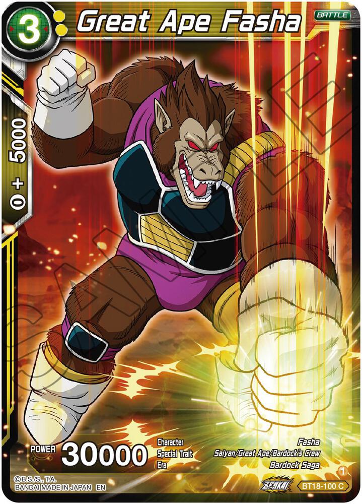 Great Ape Fasha - Dawn of the Z-Legends - Dragon Ball Super: Masters ...