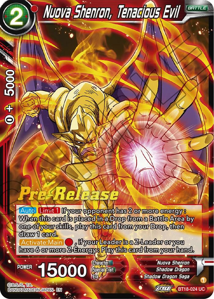 Nuova Shenron, Tenacious Evil - Dawn of the Z-Legends Pre-Release Cards ...