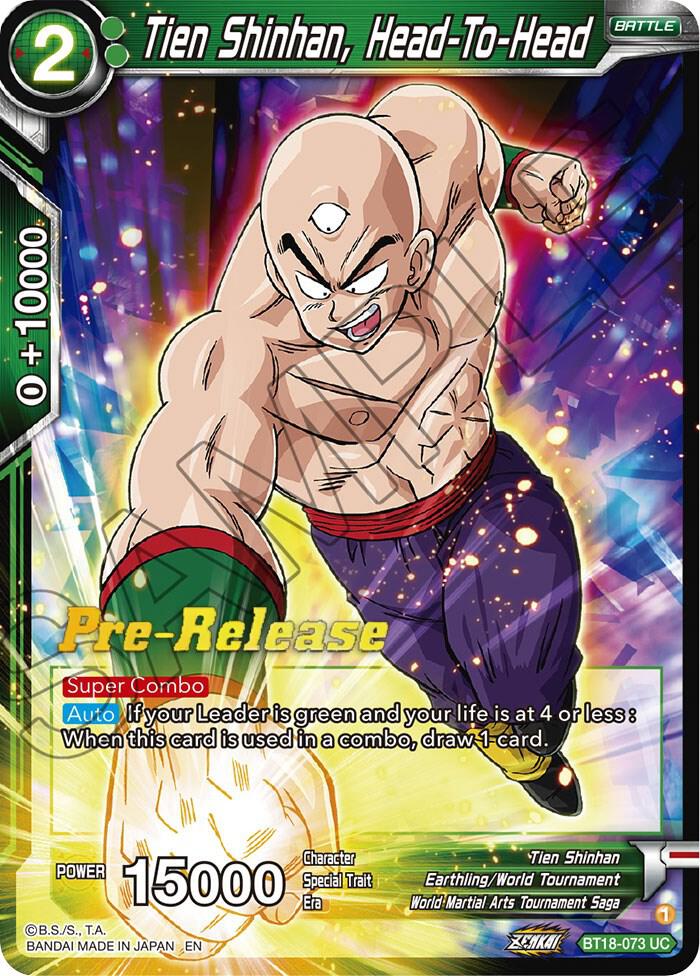 Tien Shinhan, Head-To-Head - Dawn of the Z-Legends Pre-Release Cards ...