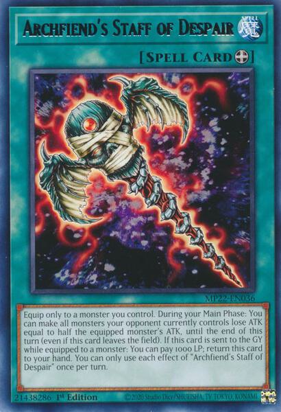 Archfiend's Staff of Despair - 2022 Tin of the Pharaoh's Gods - YuGiOh ...