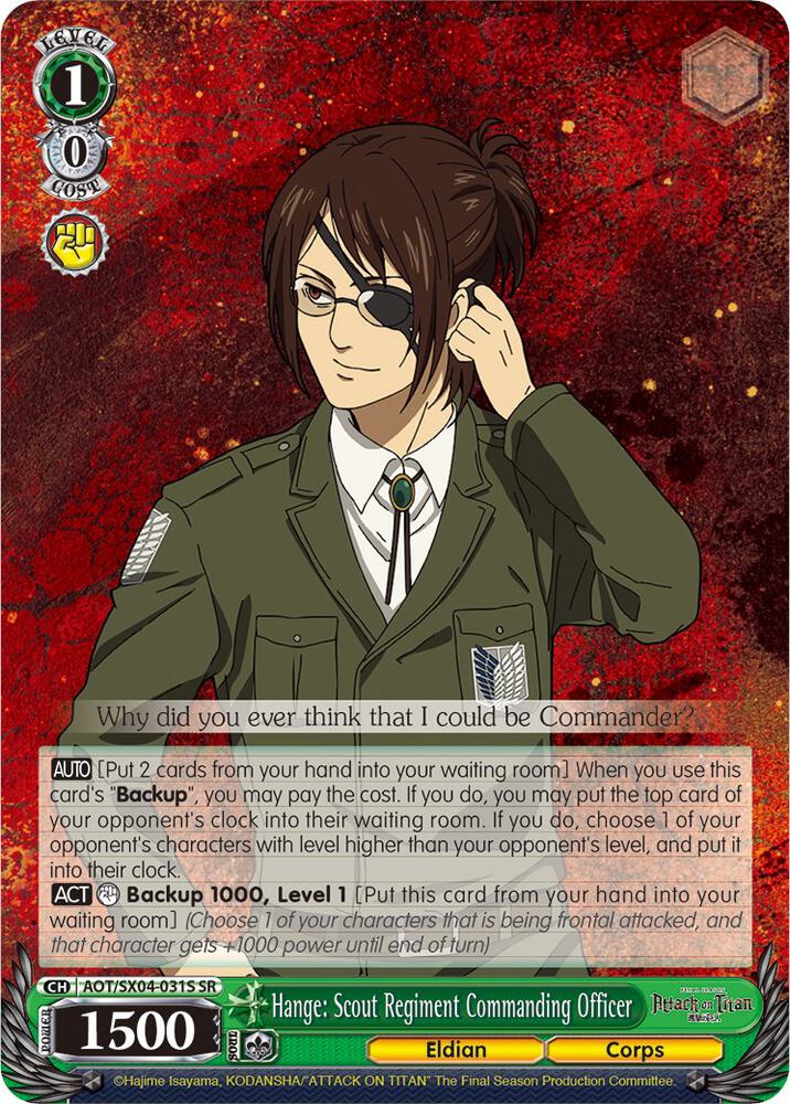 Hange: Scout Regiment Commanding Officer (SR) - Attack On Titan: Final ...