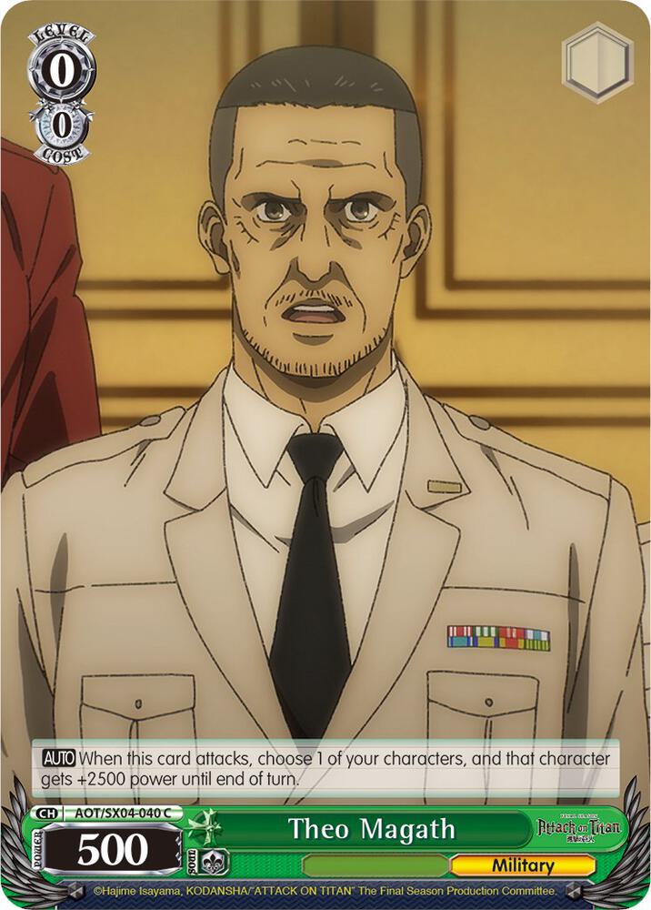 Theo Magath - Attack On Titan: Final Season - Weiss Schwarz - TCGplayer.com