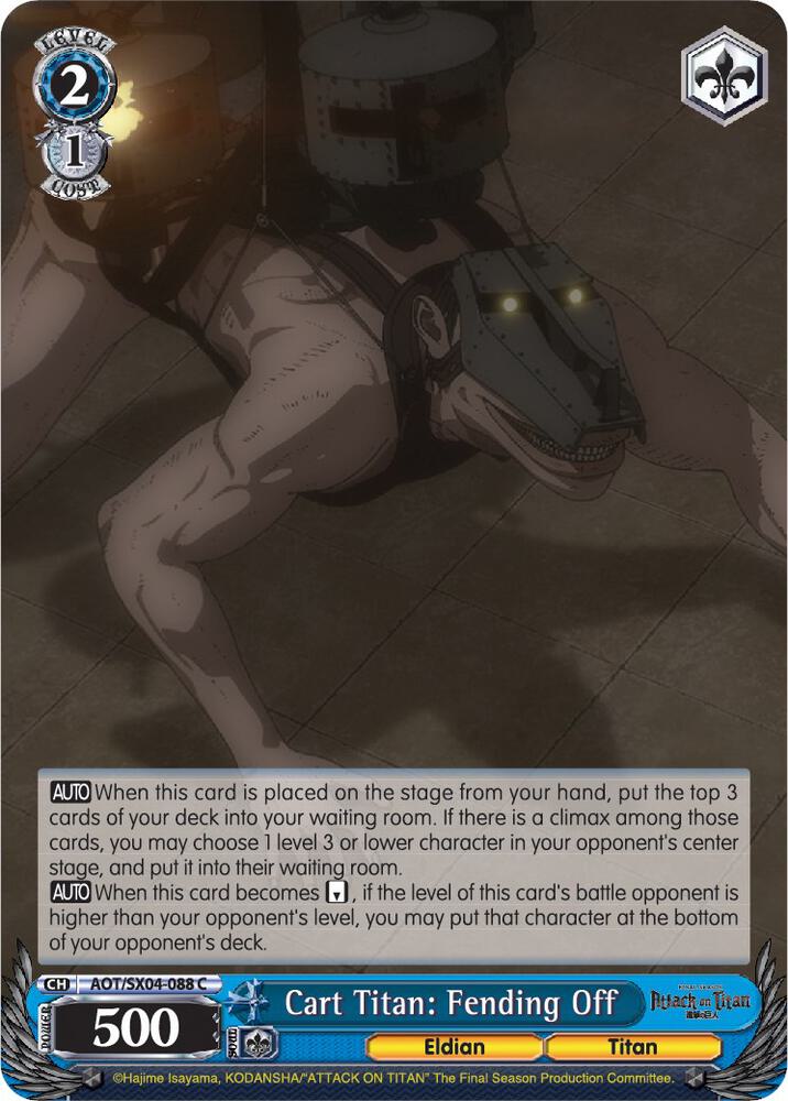 Cart Titan: Fending Off - Attack On Titan: Final Season - Weiss Schwarz