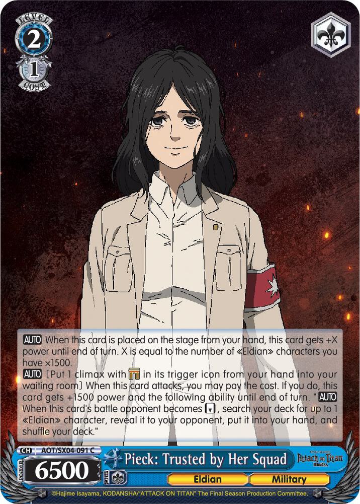 Pieck: Trusted by Her Squad - Attack On Titan: Final Season - Weiss ...