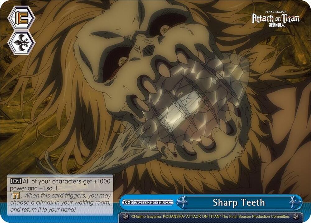 Sharp Teeth - Attack On Titan: Final Season - Weiss Schwarz - TCGplayer.com