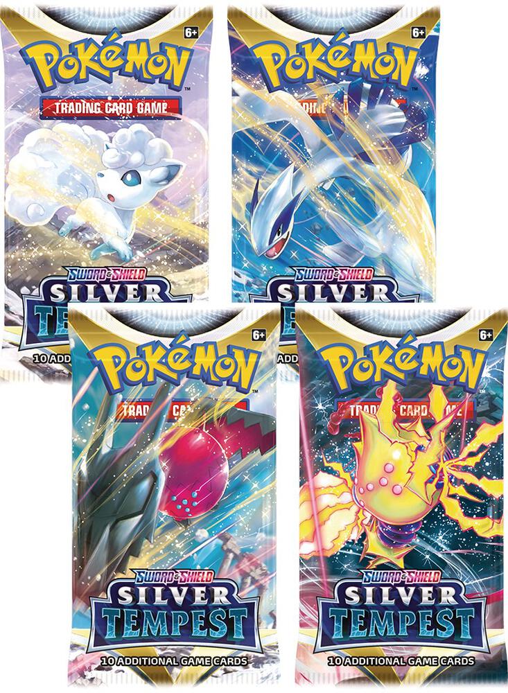 Silver Tempest Booster Pack Art Bundle [Set of 4] - SWSH12: Silver ...