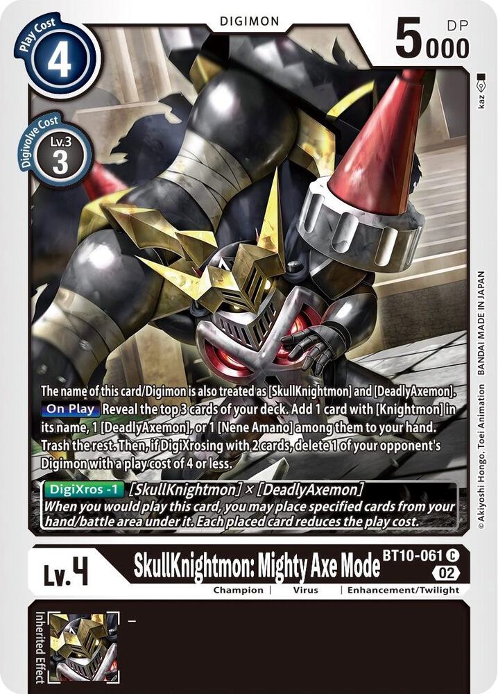 SkullKnightmon: Mighty Axe Mode - Xros Encounter - Digimon Card Game ...