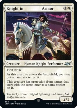 Knight in _______ Armor (Galaxy Foil) - Unfinity - Magic: The Gathering ...