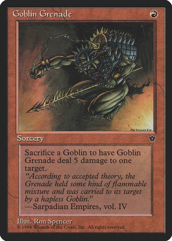Goblin Grenade (Spencer) - Fallen Empires - Magic: The Gathering ...
