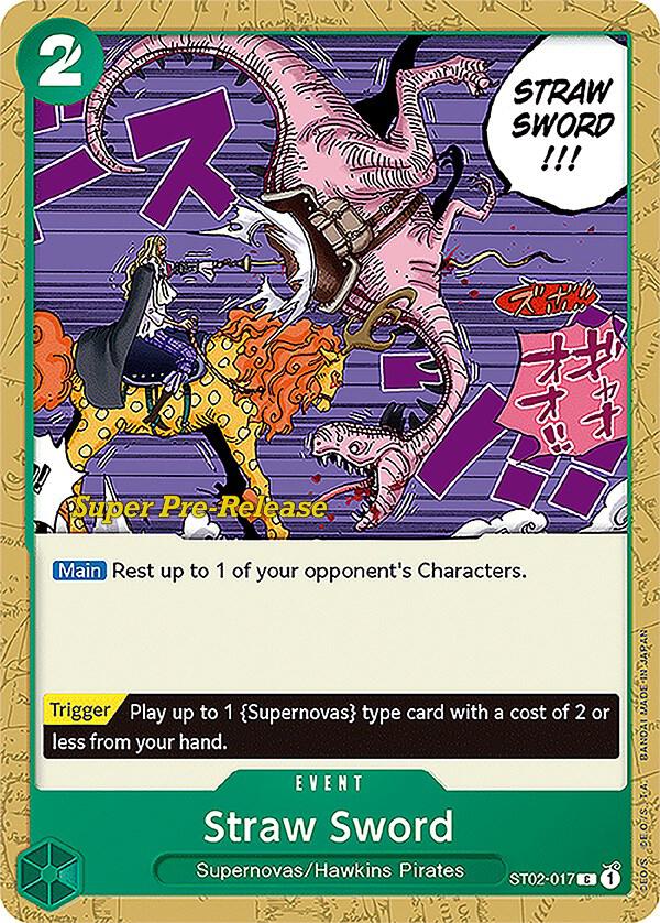 Straw Sword - Super Pre-Release Starter Deck 2: Worst Generation - One Piece Card Game ...