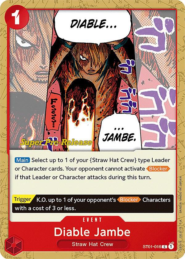 Diable Jambe - Super Pre-Release Starter Deck 1: Straw Hat Crew - One Piece Card Game ...