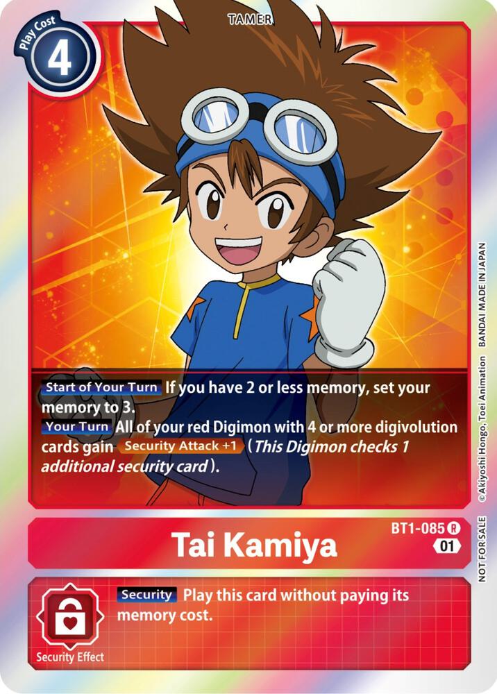Tai Kamiya - BT1-085 (ST-11 Special Entry Pack) - Release Special Booster 1.0 - Digimon Card Game