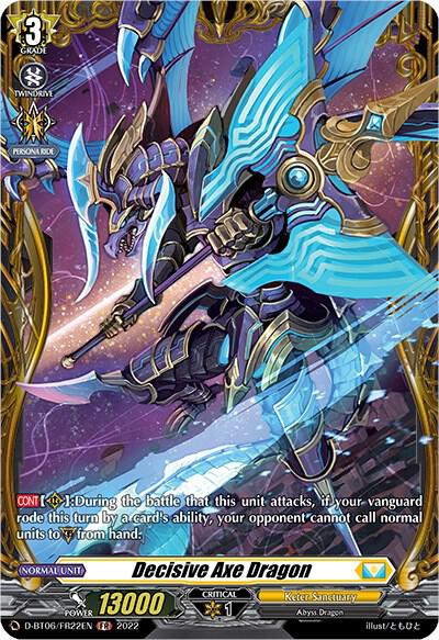 Decisive Axe Dragon (FR) - D-BT06: Blazing Dragon Reborn - Cardfight Vanguard
