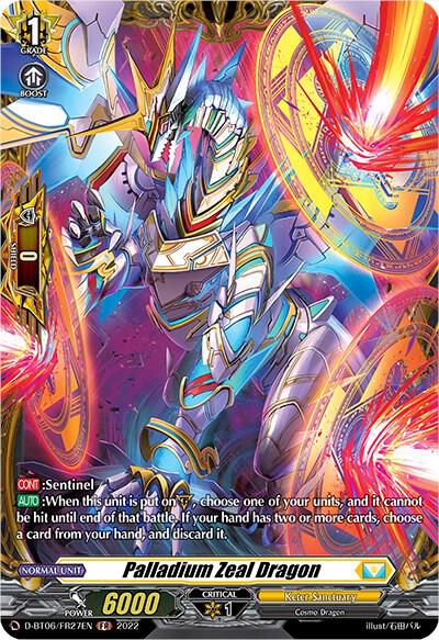 Palladium Zeal Dragon (FR) - D-BT06: Blazing Dragon Reborn - Cardfight Vanguard
