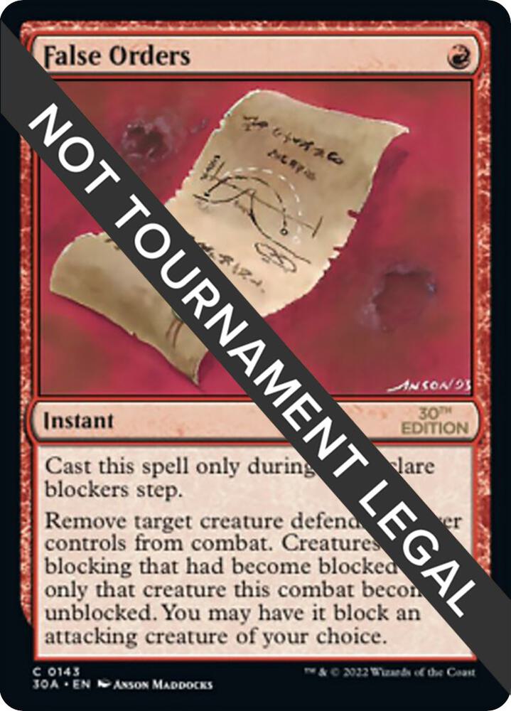 False Orders - 30th Anniversary Edition - Magic: The Gathering - TCGplayer.com