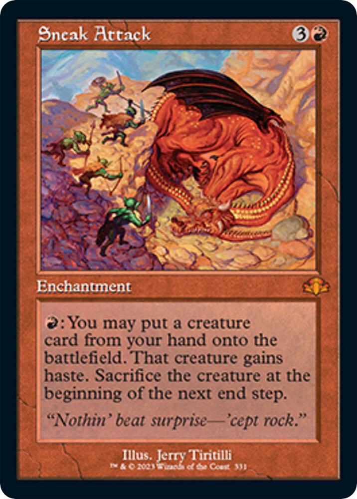 Sneak Attack (Retro Frame) - Dominaria Remastered - Magic: The Gathering - TCGplayer.com