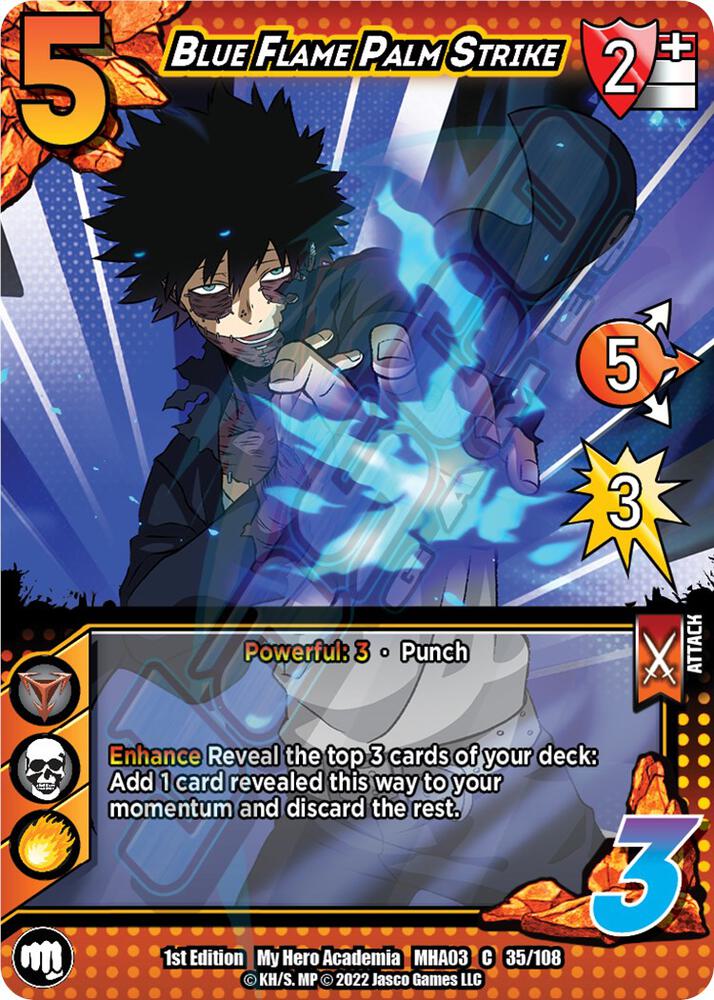 Blue Flame Palm Strike - UniVersus: My Hero Academia: Heroes Clash - UniVersus - TCGplayer.com
