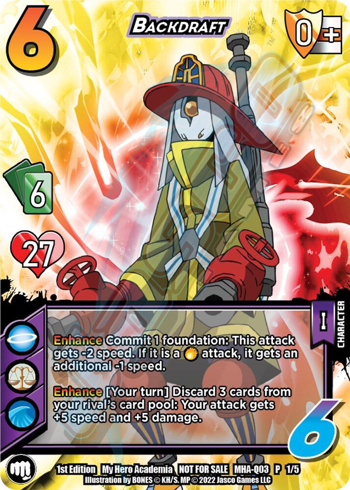Backdraft (Quirk Pack 3) - UniVersus: My Hero Academia Promo Cards ...