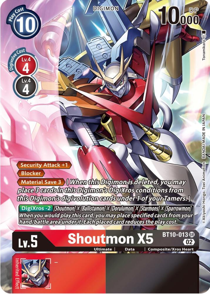Shoutmon X5 (Alternate Art) - Xros Encounter - Digimon Card Game