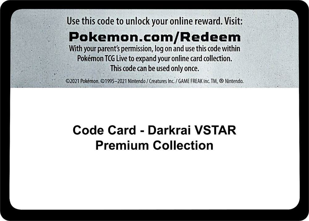 Code Card - Darkrai VSTAR Premium Collection - Miscellaneous Cards ...