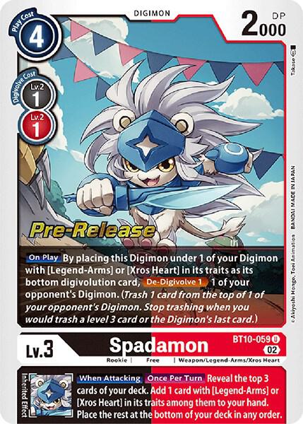 Spadamon - Xros Encounter Pre-Release Cards - Digimon Card Game ...