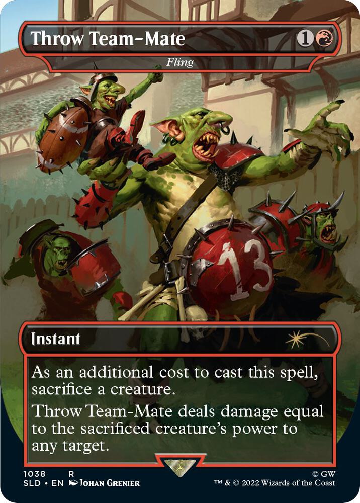 Throw Team-Mate - Fling (Borderless) - Secret Lair Drop Series - Magic ...