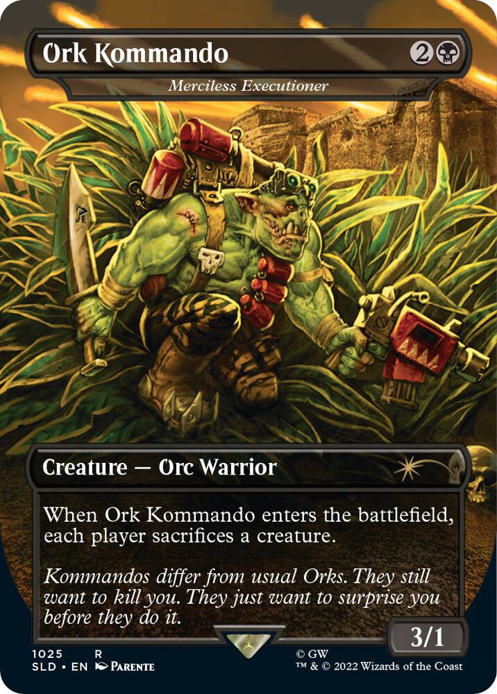 Ork Kommando - Merciless Executioner (Borderless) - Secret Lair Drop ...