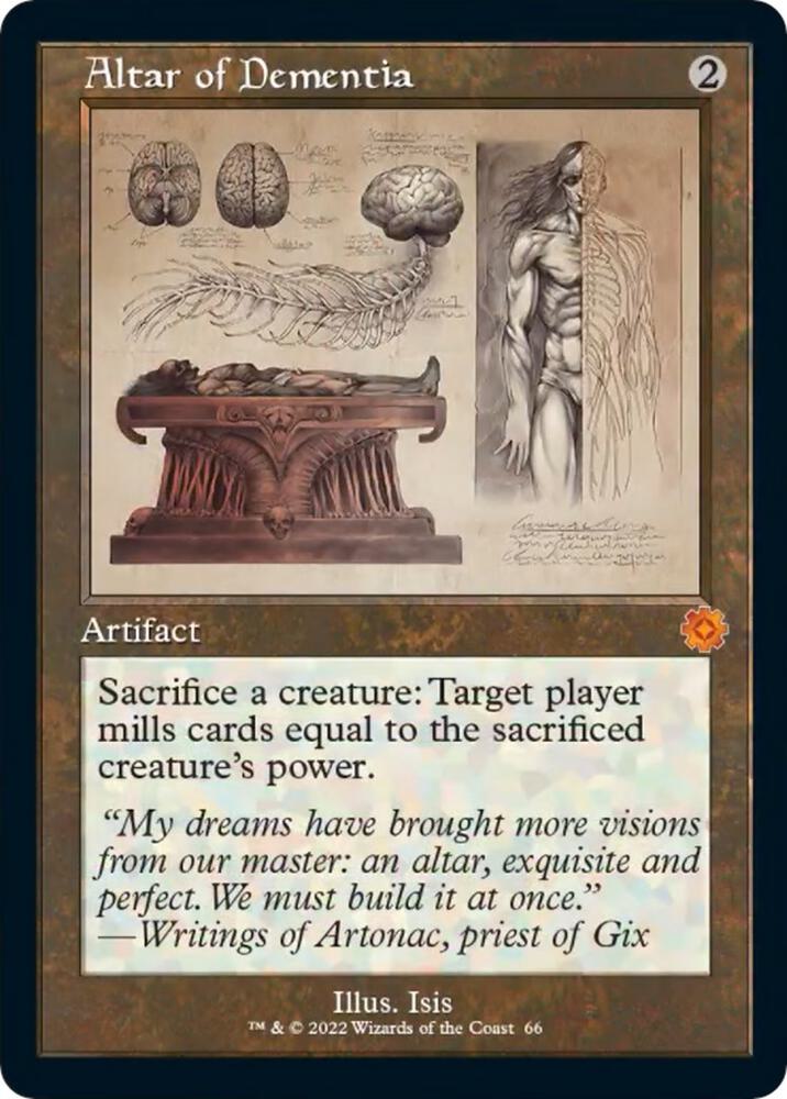 Altar of Dementia (Schematic) - The Brothers' War: Retro Frame Artifacts - Magic: The Gathering ...