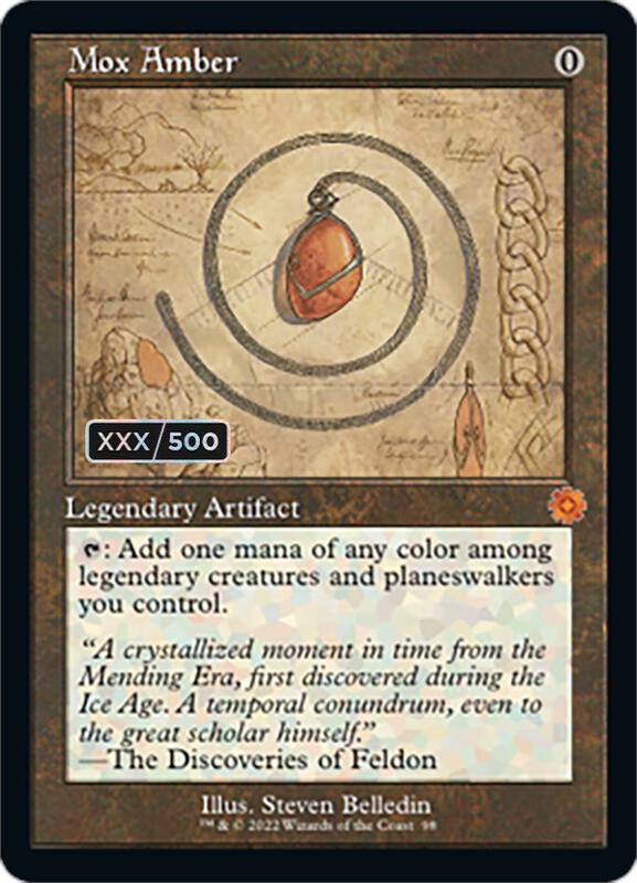 Mox Amber (Schematic) (Serial Numbered) - The Brothers' War: Retro Frame Artifacts - Magic: The ...