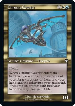 Chrome Courier (Retro Frame) - Commander: The Brothers' War - Magic ...