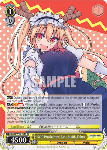 Self-Proclaimed Best Maid, Tohru - Miss Kobayashi's Dragon Maid - Weiss ...