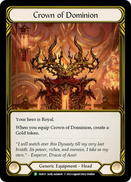 Crown of Dominion (Golden) - FAB111 - Flesh and Blood: Promo Cards ...