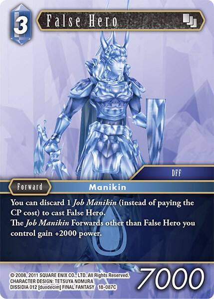 False Hero - Resurgence of Power - Final Fantasy TCG - TCGplayer.com