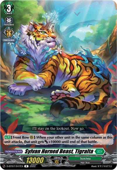Sylvan Horned Beast, Tigralta - D-BT07: Raging Flames Against Emerald Storm - Cardfight Vanguard