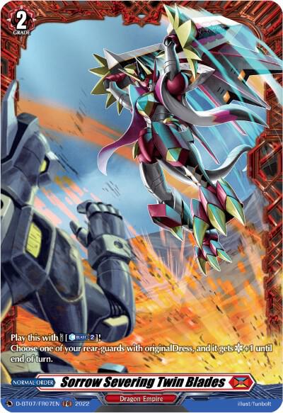 Sorrow Severing Twin Blades (FR) - D-BT07: Raging Flames Against Emerald Storm - Cardfight Vanguard