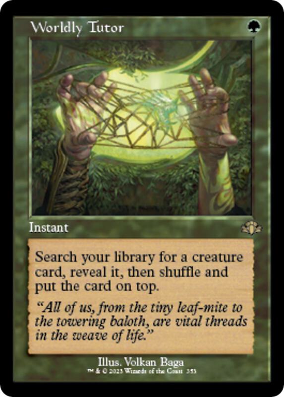 Worldly Tutor (Retro Frame) - Dominaria Remastered - Magic: The Gathering - TCGplayer.com