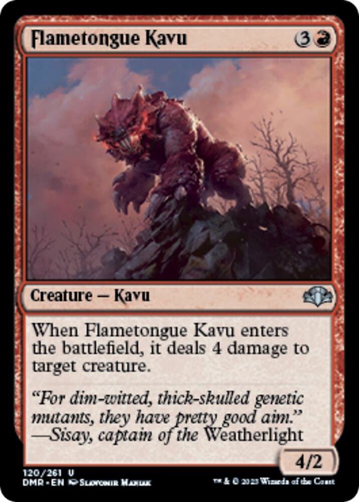 Flametongue Kavu - Dominaria Remastered - Magic: The Gathering ...