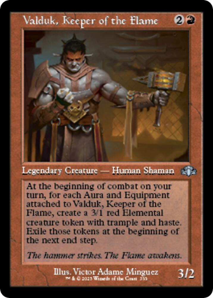 Valduk, Keeper of the Flame (Retro Frame) - Dominaria Remastered ...