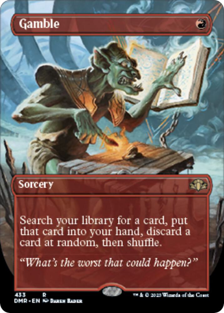 Gamble (Borderless) - Dominaria Remastered - Magic: The Gathering ...