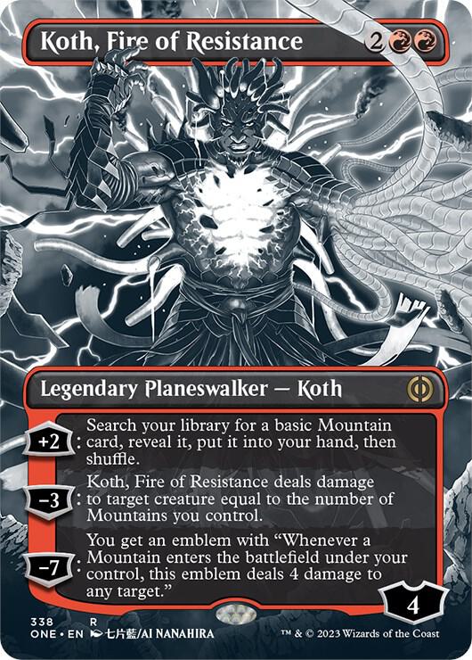 Koth, Fire of Resistance (Borderless) - Phyrexia: All Will Be One ...