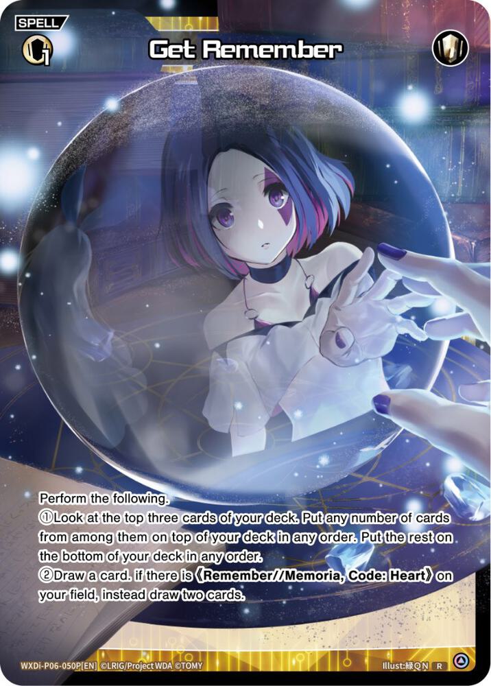Get Remember (Parallel Foil) - Welcome Back Diva -selector- - WIXOSS - TCGplayer.com