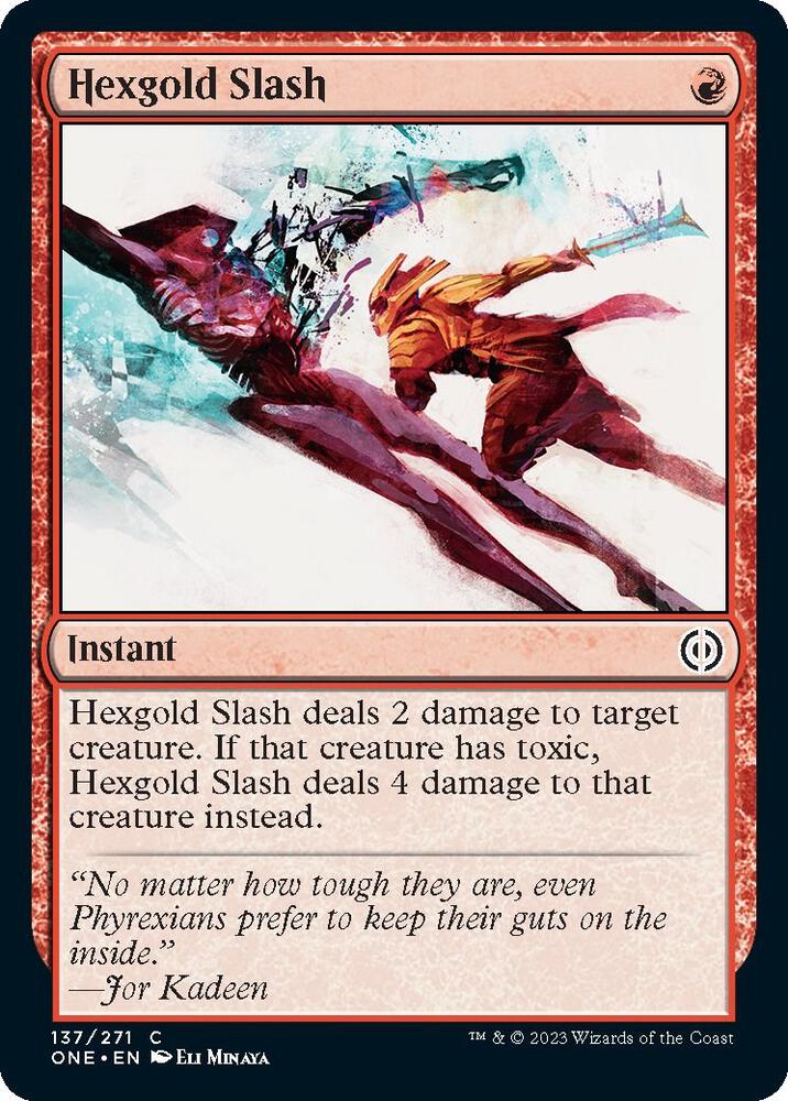 Hexgold Slash - Phyrexia: All Will Be One - Magic: The Gathering ...